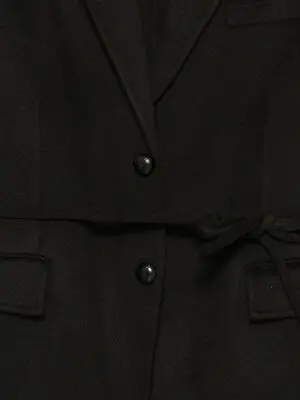 SEMICOUTURE Single-breasted Jacket With Tie Detail - Black