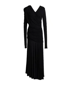 GANNI Long-sleeve Maxi Dress - Black