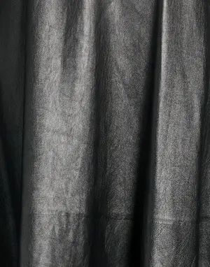 Balenciaga Leather Flared Skirt
