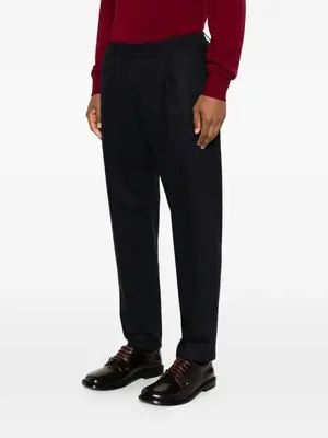 Eleventy Elastic-waist Wool Trousers