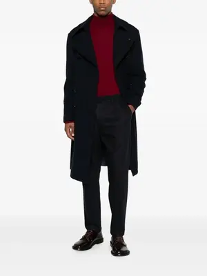 Eleventy Elastic-waist Wool Trousers
