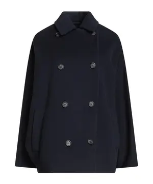 Brunello Cucinelli Double Breasted Pea Coat - Blue