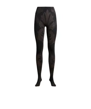 Etro Metallic Jacquard Tights - Black