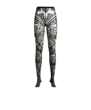Etro Paisley Tattoo Tights - Black