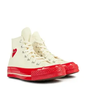 Play Comme Des Garcon Logo High-top Sneakers