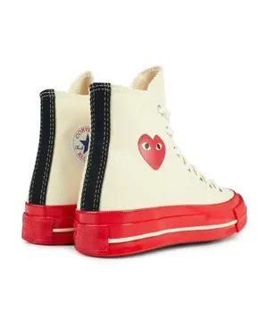 Play Comme Des Garcon Logo High-top Sneakers