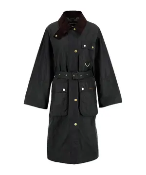Barbour Milda Waxed Trench Coat - Black