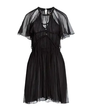 Isabel Marant Étoile Flared Chiffon Dress With Bell Sleeves