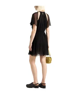 Isabel Marant Étoile Flared Chiffon Dress With Bell Sleeves