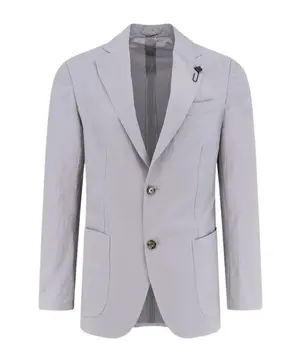 LARDINI Two-button Notch-lapel Blazer - Grey