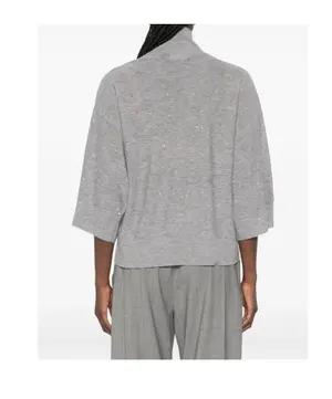Fabiana Filippi Sequin-embellished High-neck Sweater