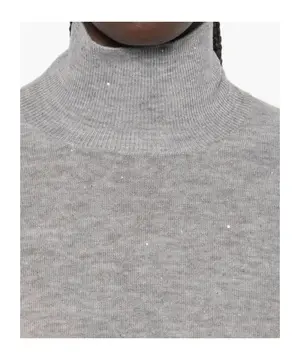 Fabiana Filippi Sequin-embellished High-neck Sweater
