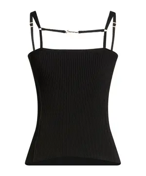 Jacquemus Solid Color Tops - Black