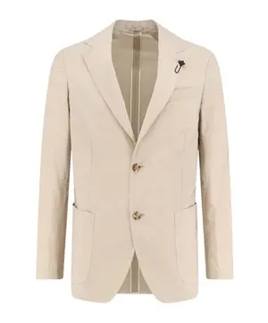 LARDINI Two-button Patch-pocket Blazer - Beige