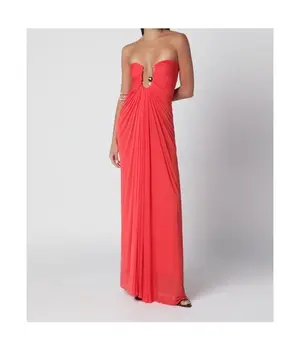 Christopher Esber Strapless Gown With Pearl And Metal Embellishment - Capsicum Red