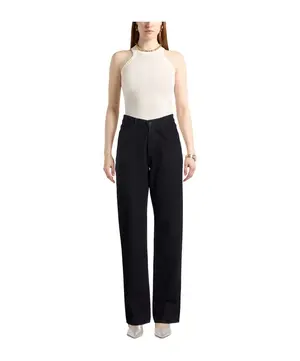 Saint Laurent Solid Color Straight-leg Trousers