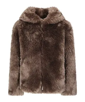 P.a.r.o.s.h Zip-up Hooded Jacket - Brown