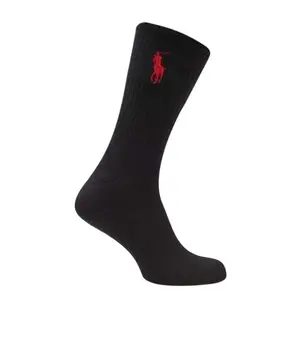 Polo Ralph Lauren Big Pony Crew Socks 3 Pack - Black