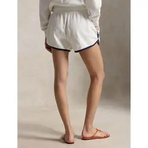 Just Cavalli Terry Cloth Athletic Shorts With Drawstring Waist
