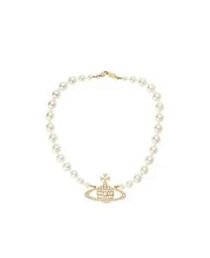 VIVIENNE WESTWOOD Orb Pearl Necklace - Yellow