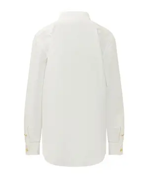 Alberta Ferretti Pleated Bib Front Blouse