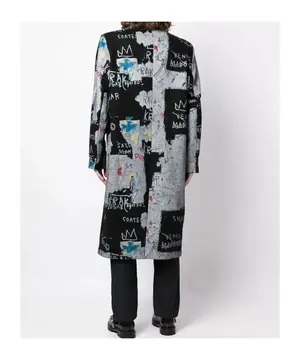 MISBHV Graphic-print Double-breasted Coat