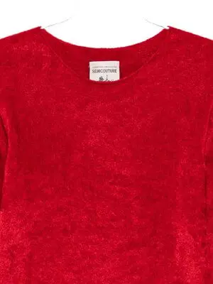 SEMICOUTURE Long-sleeved Knit Top - Red