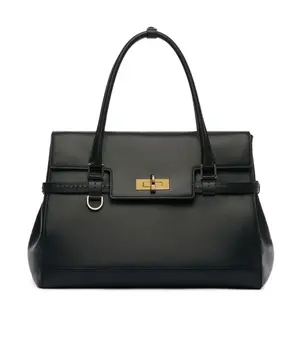 Max Mara Natural Leather Handbag - Black