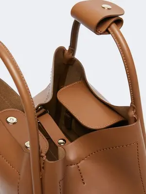 Max Mara Small Leather Marine Bag