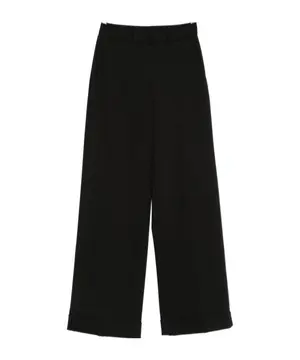 SEMICOUTURE Wide-leg Casual Trousers - Black