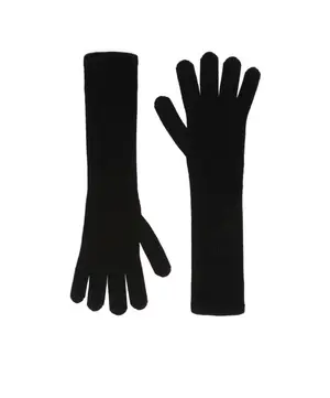 Max Mara Long Cashmere Gloves - Black