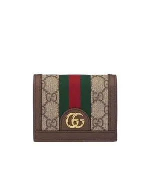 Gucci Logo Snap Wallet - Brown