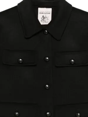 SEMICOUTURE Logo Casual Jacket - Black