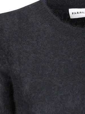 P.a.r.o.s.h Crew Neck Short Sleeve Knit Top With Trim