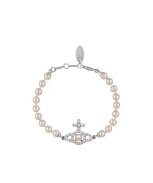 VIVIENNE WESTWOOD Olympia Pearl Bracelet With Orb Motif - Yellow