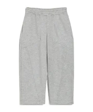 Brunello Cucinelli Sparkling Cotton French Terry Track Trousers - Silver