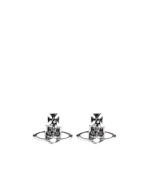 VIVIENNE WESTWOOD Silver Orb Logo Earrings