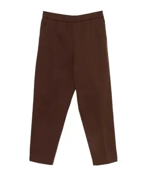 Fabiana Filippi Tapered Trousers With Elasticated Waistband - Dark Brown