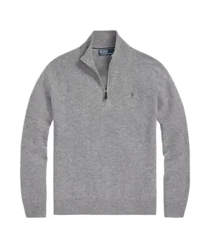 Polo Ralph Lauren Quarter Zip Sweater - Fawngrey
