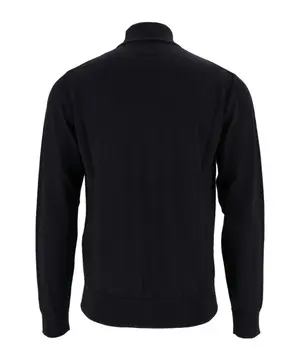 BALLANTYNE Turtleneck Knit Top With Ribbed Cuffs And Hem - Black