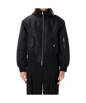 THE FRANKIE SHOP Zip-up Bomber Jacket - Black