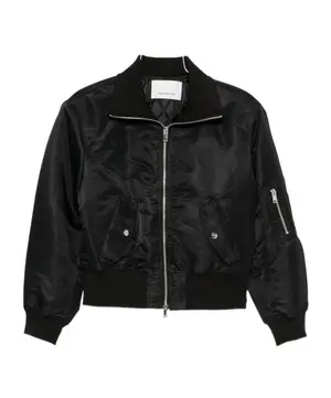 THE FRANKIE SHOP Zip-up Bomber Jacket - Black