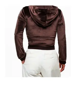 Nike Hooded Zip-up Velour Sweatshirt