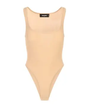 Dsquared2 Ribbed Knit Logo Plaque Bodysuit