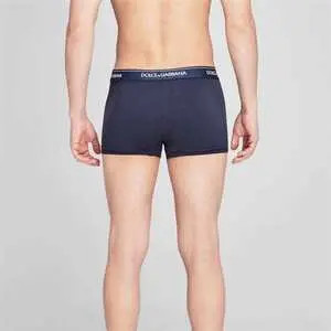 Dolce & Gabbana Plain Cotton Stretch Boxers, 2-pack