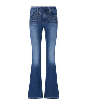 Liu Jo Bootcut Jeans With Rhinestone Embellishments
