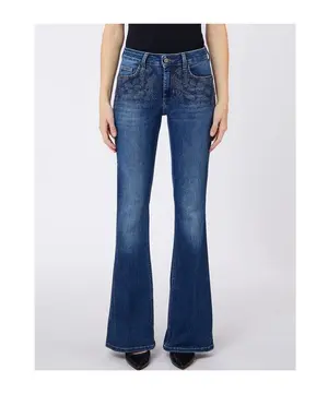Liu Jo Bootcut Jeans With Rhinestone Embellishments