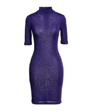 Sportmax Short Sleeve Turtleneck Bodycon Dress