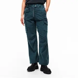 GANNI Cotton Straight Leg Cargo Trousers