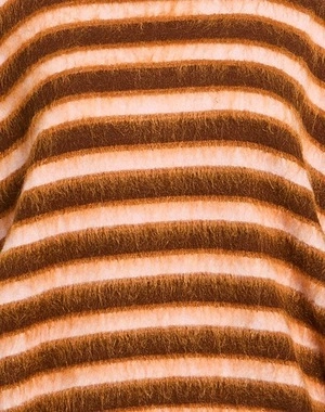 Marni Striped Woolen Knitted Short-sleeved Shirt